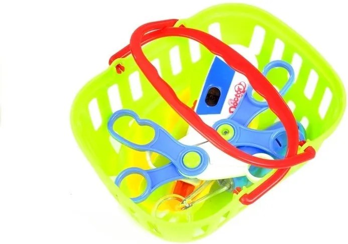 LEAN Toys Dětský lékařský vozík s příslušenstvím 22 prvků
