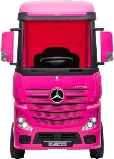 LEAN CARS Elektrické autíčko Mercedes Actros růžové 4x4