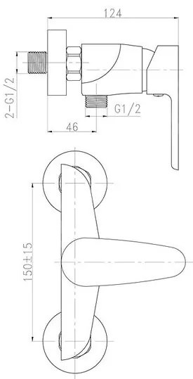 Novaservis Titania Smart Sprchová baterie bez příslušenství, chrom 98061/1,0