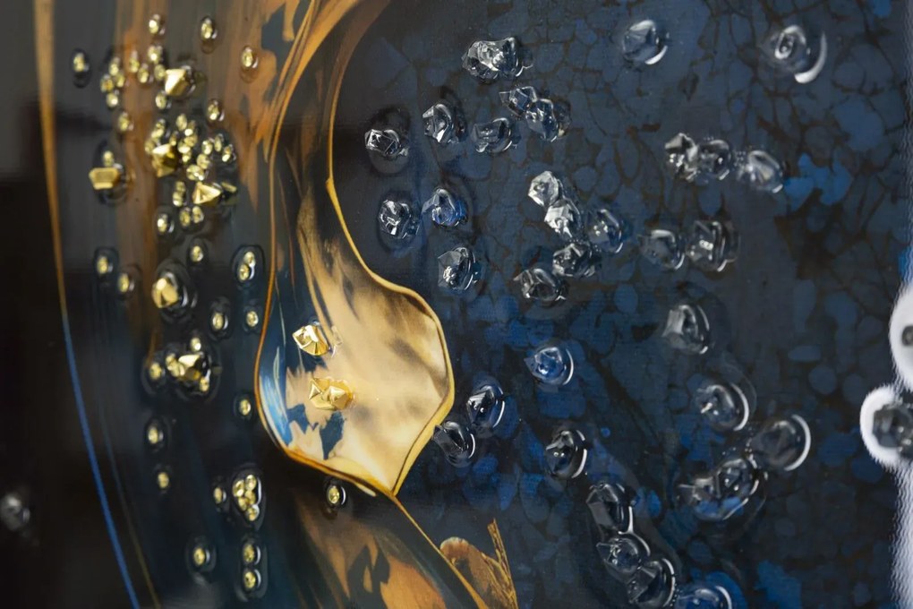 Obraz Andromeda B 60x90 cm modrý/zlatý