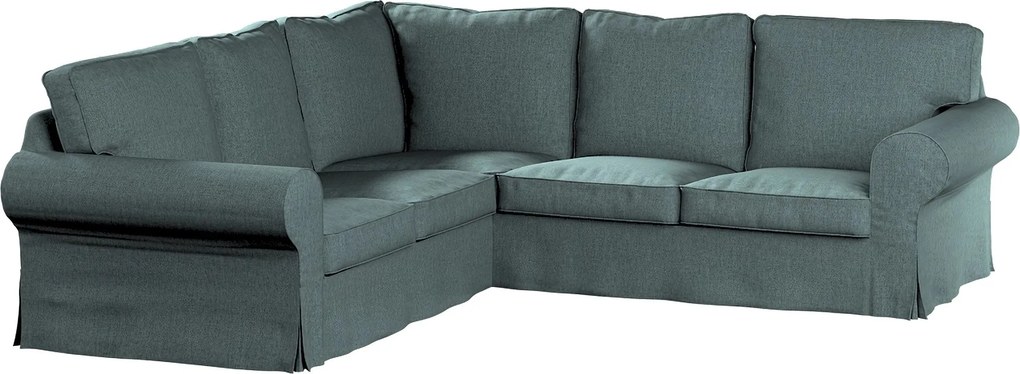 Potah na pohovku IKEA Ektorp rohová barva modrá látka pletený vzor