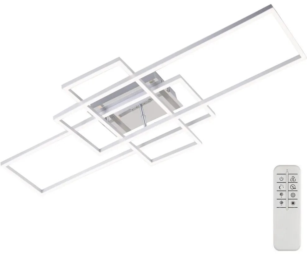 Brilo - LED Stmívatelný přisazený lustr FRAME LED/51W/230V chrom + DO