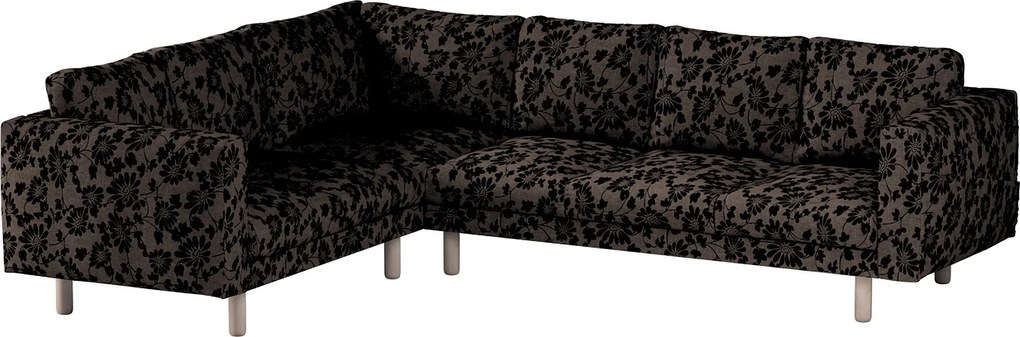 Potah na pohovku IKEA Norsborg rohová 5-místná barva hnědá látka pletený vzor, vzorované