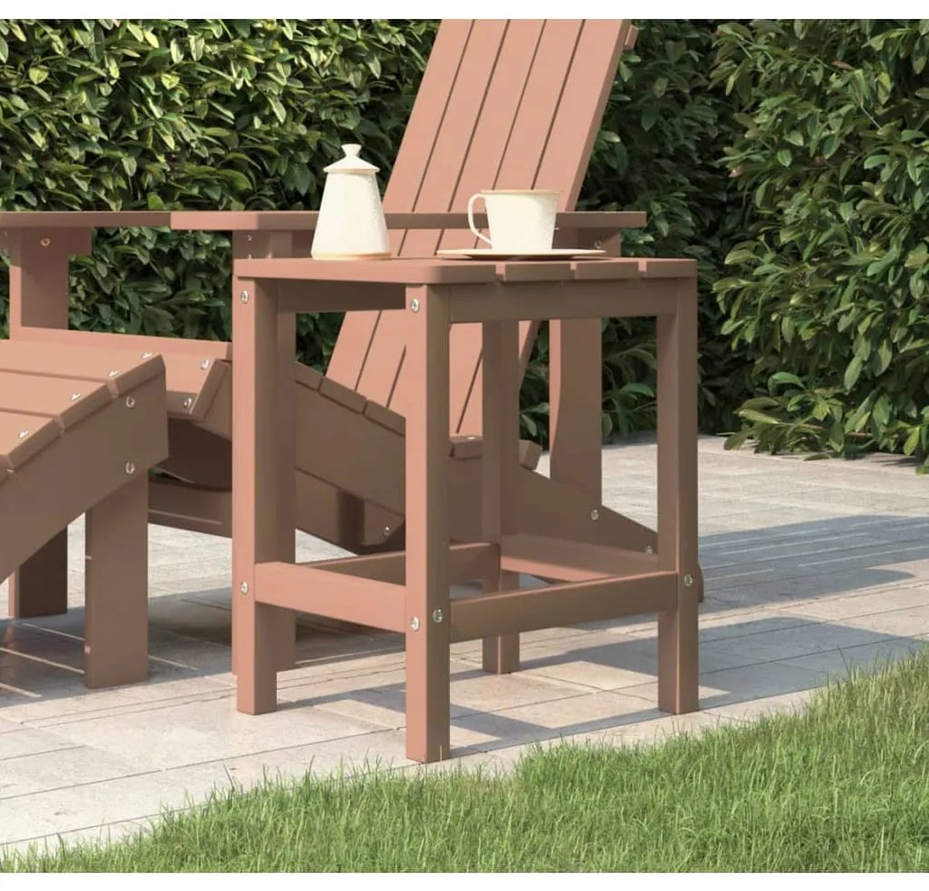 Zahradní stolek Adirondack hnědý 38 x 38 x 46 cm HDPE