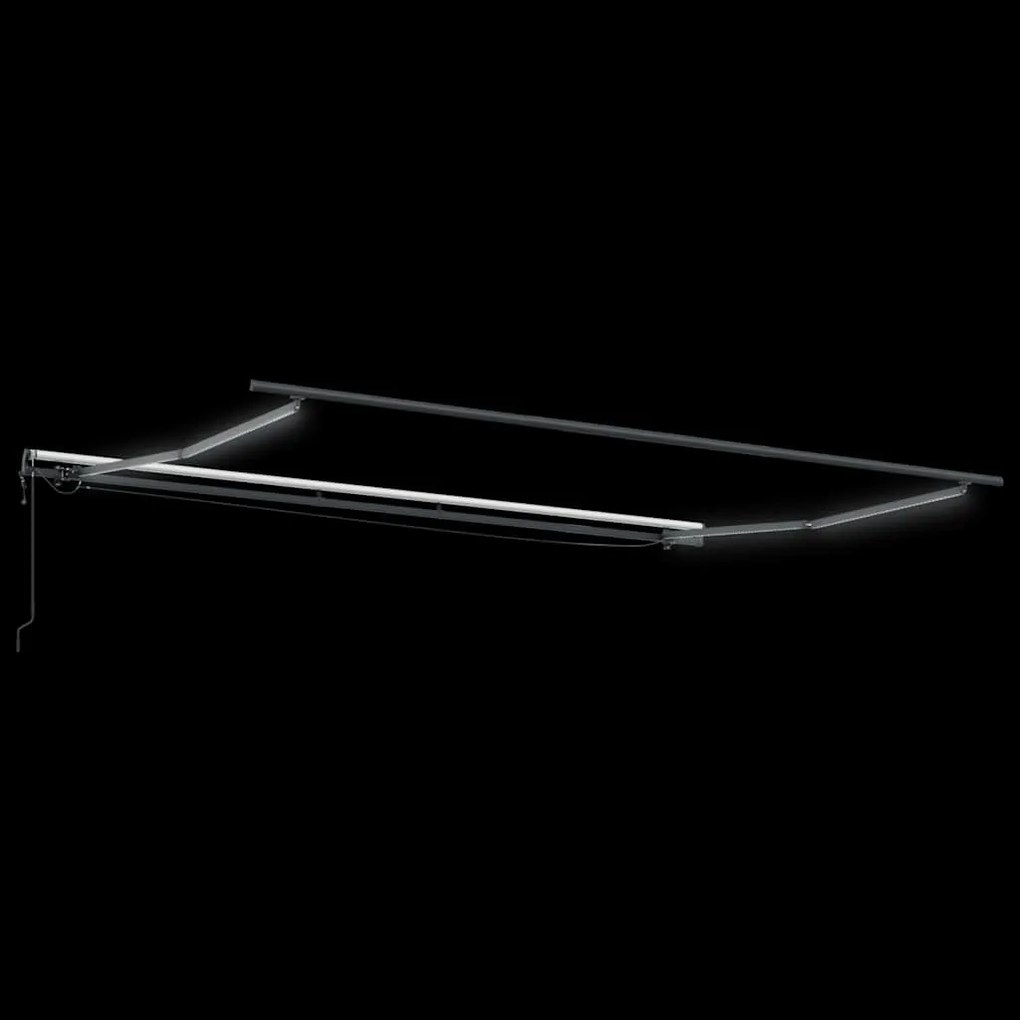 Automatická zatahovací markýza s LED antracit a bílá 500x300 cm 3310241