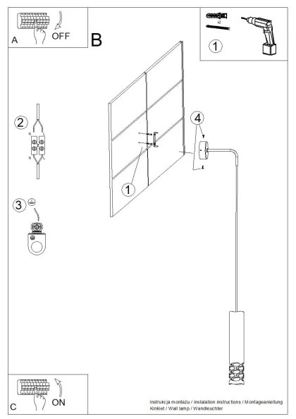 Sollux SL.1695 - Nástěnná lampa LIRO 1xGU10/10W/230V bílá