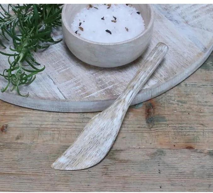 Chic Antique Dřevěný nůž na máslo Laon Mango Wood 15 cm, přírodní barva, dřevo