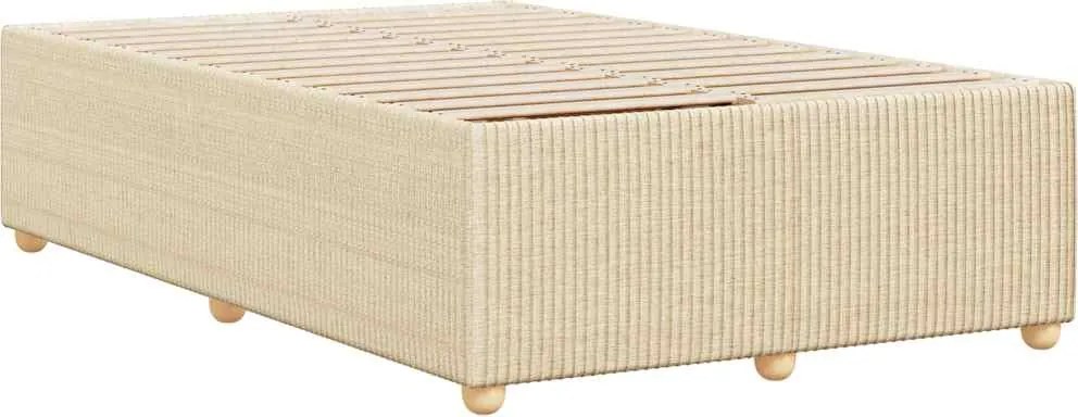 Rám postele bez matrací krémově 120x190 cm textil 3284926
