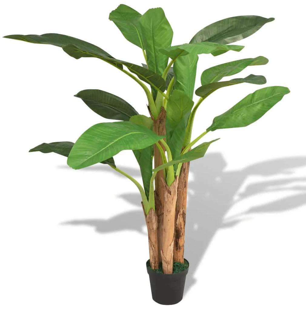 244455 vidaXL Umělá rostlina banánovník s květináčem 175 cm zelený