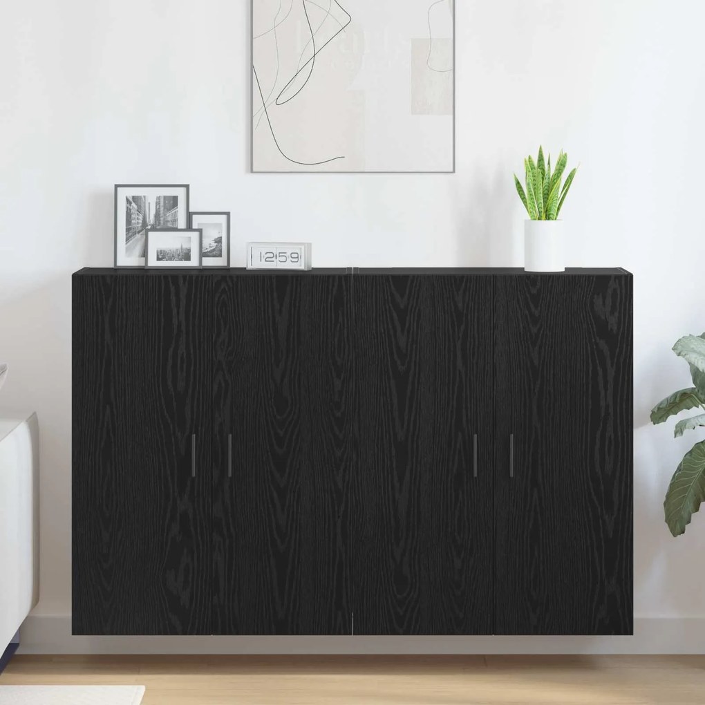 Nástěnná skříň 2 ks Černý dub 69,5 x 34 x 90 cm 3333103
