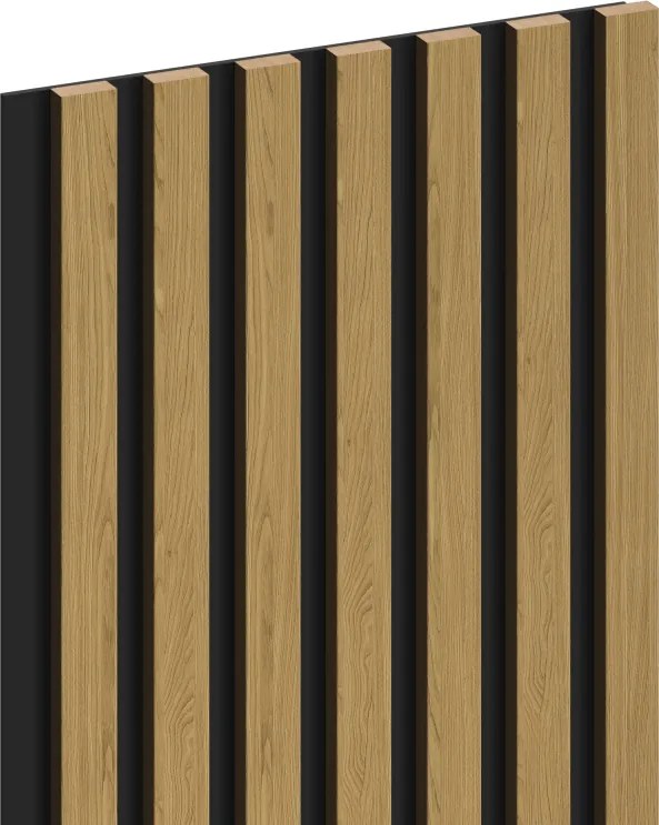 Mexen Lam-B, stěnové lamely 275 × 31,5 cm, HDF deska 4 mm, dub jantarový, S100-275317-2812-073