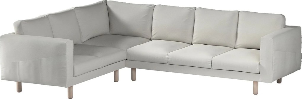 Potah na pohovku IKEA Norsborg rohová 5-místná barva šedá látka lesklé, pletený vzor, sametová