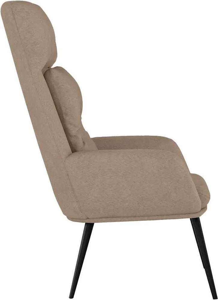 Relaxační křeslo taupe umělá broušená kůže 341280