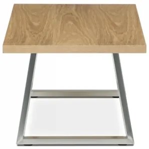 Konferenční stolek 120x60 MDF dýha dub kovové nohy broušený nerez CT-W1515 OAK