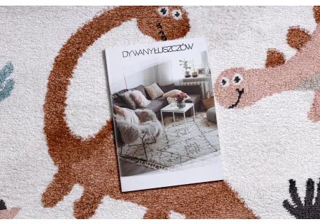 Dywany Luszczow Dětský kusový koberec FUN Dino, dinosauři krém Rozměr koberce: 120 x 170 cm