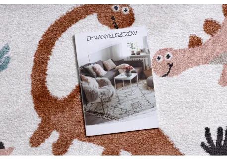 Dywany Luszczow Dětský kusový koberec FUN Dino, dinosauři krém Rozměr koberce: 140 x 190 cm