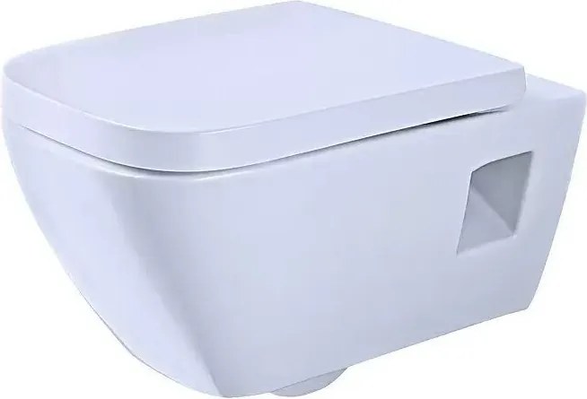 Geberit Renova Plan Závěsné WC se sedátkem, 43 × 39 × 57 cm, bez splachovacího kruhu, softclose