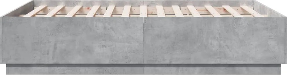 Rám postele betonově šedý 135 x 190 cm kompozitní dřevo 3209740