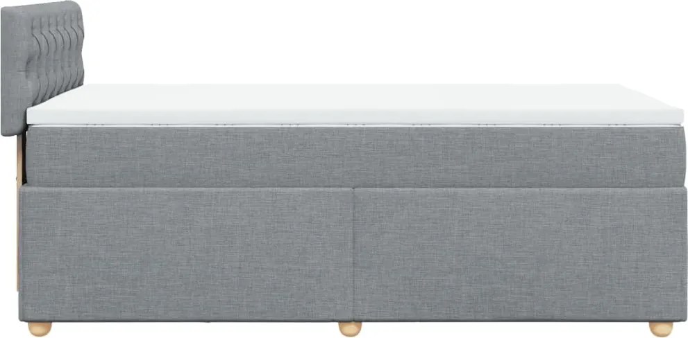 Box spring postel s matrací světle šedá 80 x 200 cm textil 3286514