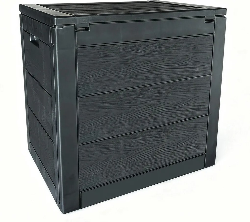 Plastový zahradní úložný box PAPER - šedý