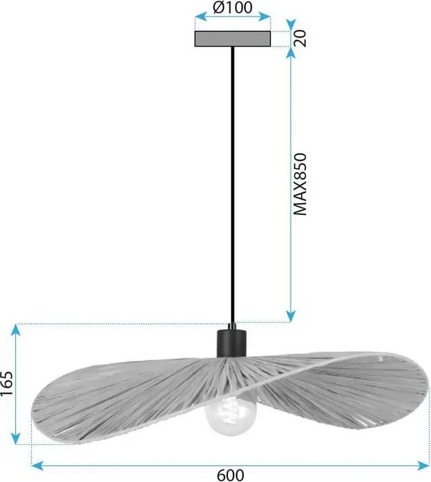 Toolight Rea, LAMP APP1826-1CP NATURE BLACK, OSW-09317