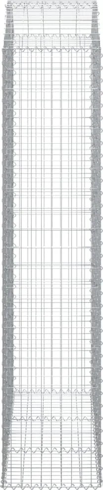 Klenutý gabionový koš 150 x 50 x 220/240 cm pozinkované železo 153461
