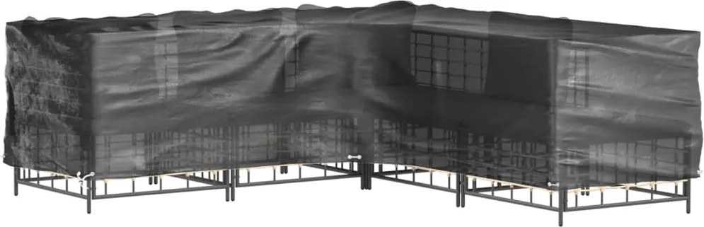 Plachty na zahradní nábytek tvar L 2 ks 16 oček 250x250x70 cm 3155372