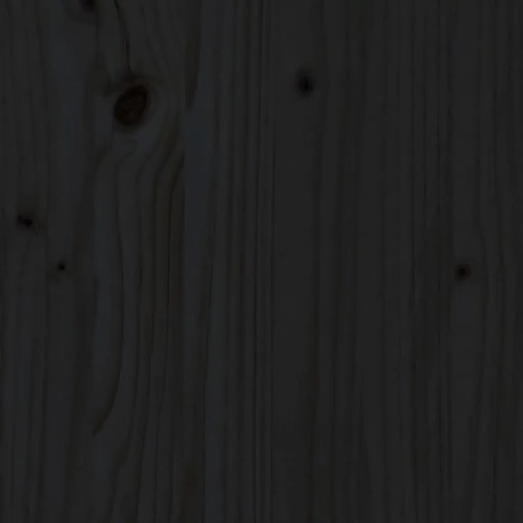 Rám postele černý masivní borovice 140 x 200 cm,  3107357