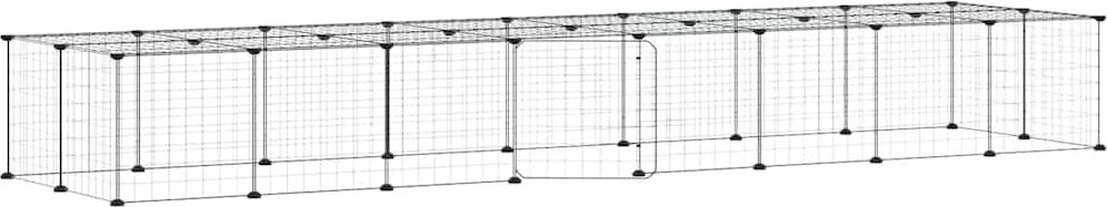 36panelová ohrádka pro zvířata s dvířky černá 280 x 70 x 35 cm ocel 3114057
