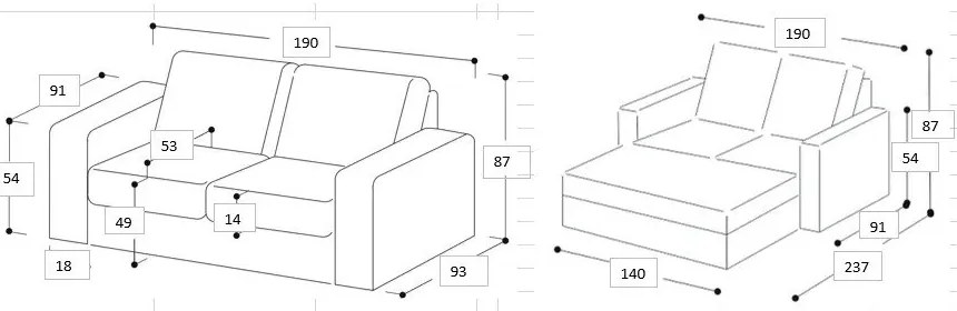 Béžová rozkládací pohovka 190 cm Sonia - Scandic
