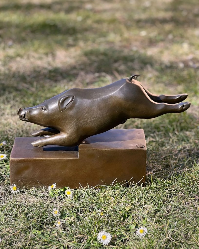 Bronzová socha - DIVOČÁK - art deco