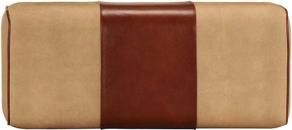 Lavice gymnastický kůň 58 cm hnědá pravá kůže a mangovník 320785