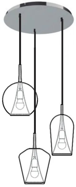 Mantra Elsa, zlatá stropní rozeta pro tři závěsy, průměr 50cm