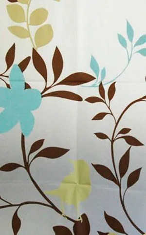 Aqualine Aqualine, Sprchový závěs 180x180cm, vinyl, květovaný, ZV012