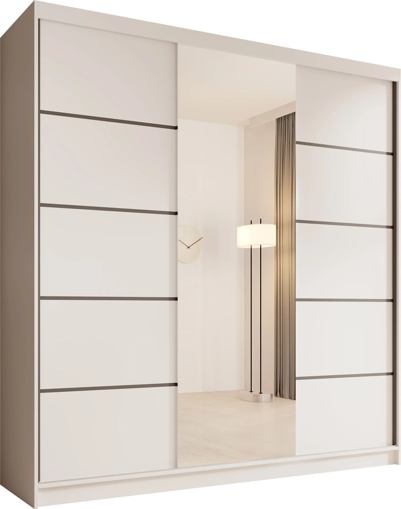 ADRK Furniture Posuvná skříň se zrcadlem Sonic 200 ADRK-SW-SON-W-200