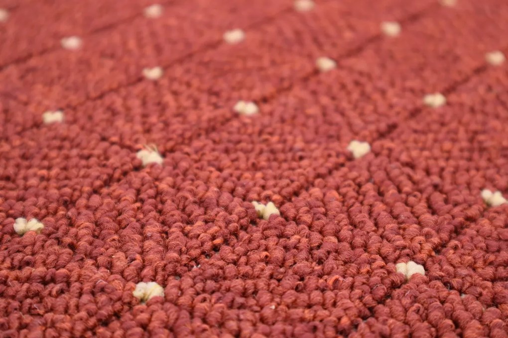 Condor Carpets, AKCE: 300x300 (průměr) kruh cm Kusový koberec Udinese terra kruh, oranžová, chodba / předsíň
