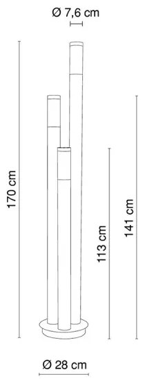 Globo 3159-3 - Venkovní lampa BOSTON 3xE27/60W/230V IP44