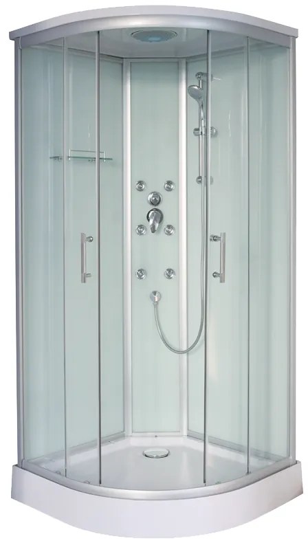 Sanotechnik QuickLine sprchový box čtvrtkruh  Mozart 90x90x212cm