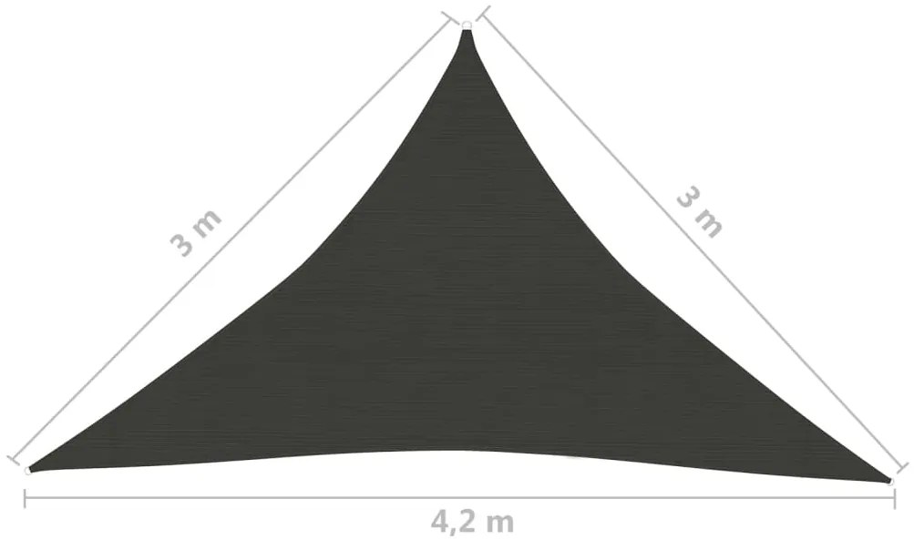 Stínící plachta 160 g/m² antracitová 3 x 3 x 4,2 m HDPE - Default Title