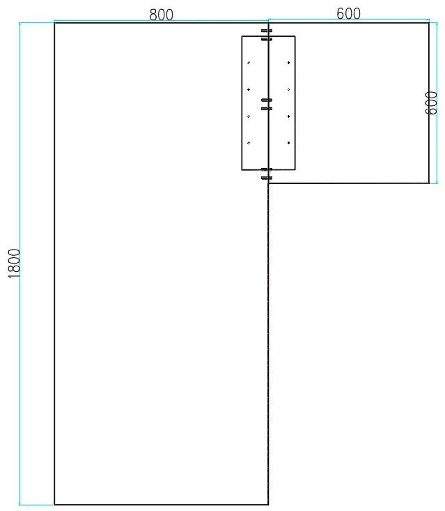 Rohový kancelářský psací stůl PRIMO FLEXIBLE 1800 x 1400 mm, třešeň