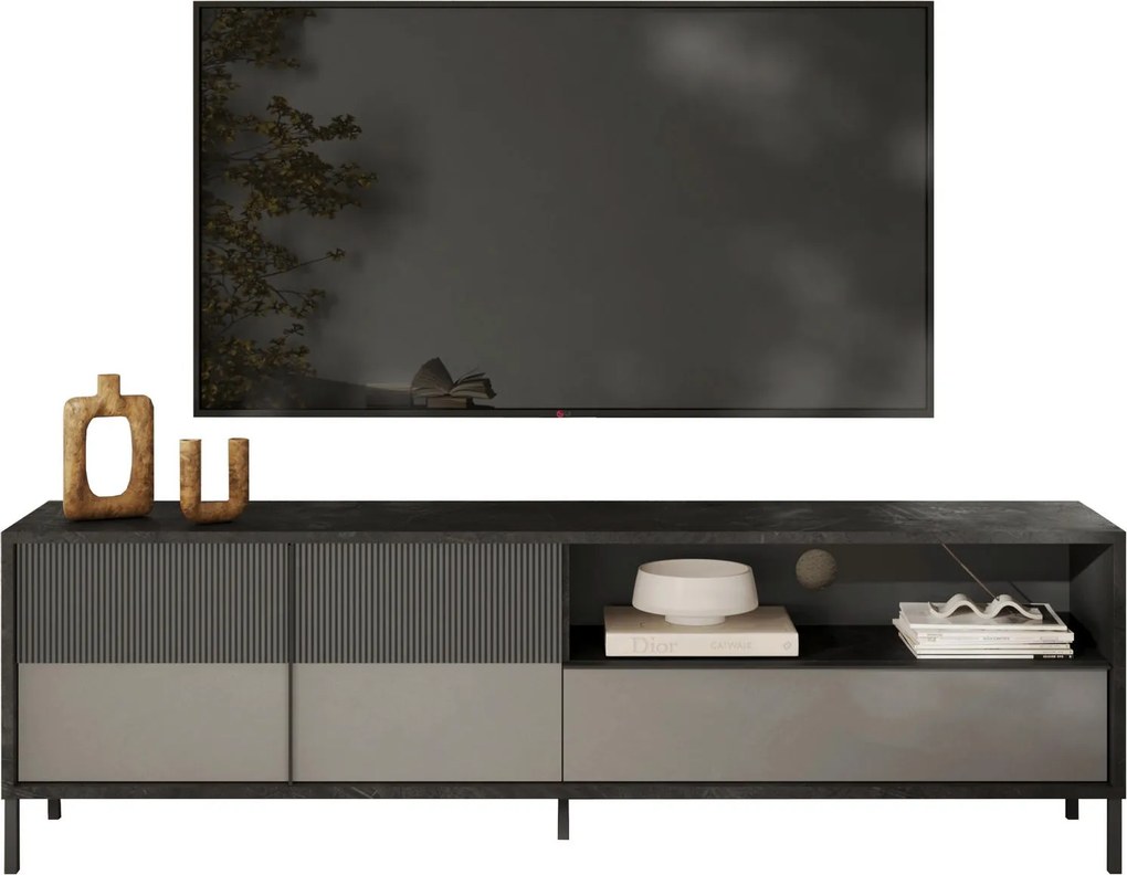 XXXLutz NÍZKÁ KOMODA, antracitová, šedá, 206/64/40 cm Carryhome - Online Only TV příslušenství - 000196038002