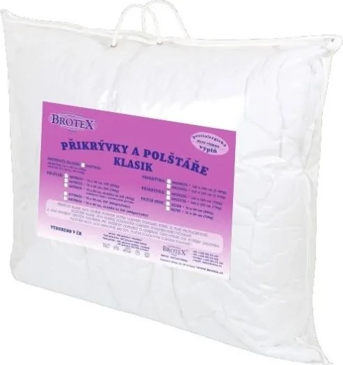 Brotex Polštář Klasik 900g zip výplň TYČINKY 70x90 cm
