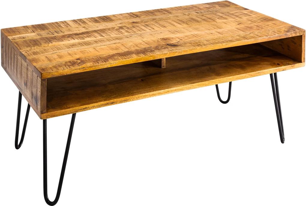 Moebel Living Masivní konferenční stolek Remus 100x50 cm