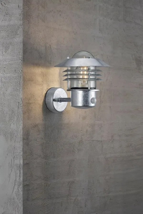 Pozinkované fasádní svítidlo Vejers Sensor pro žárovku E27  - Nordlux