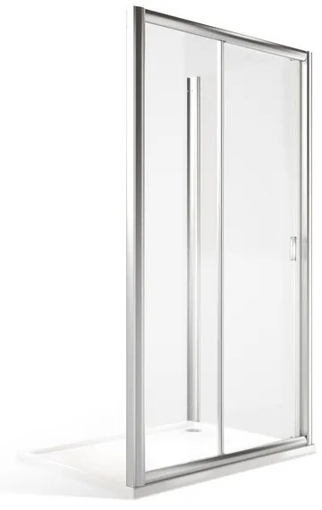 Roltechnik Obdélníkový sprchový kout MD2+MB - posuvné dveře a pevná stěna 150 cm 80 cm MD2-150-MB80