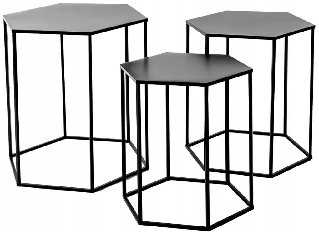 Tutumi Kovový konferenční stolek,matný černý,36x36x45cm