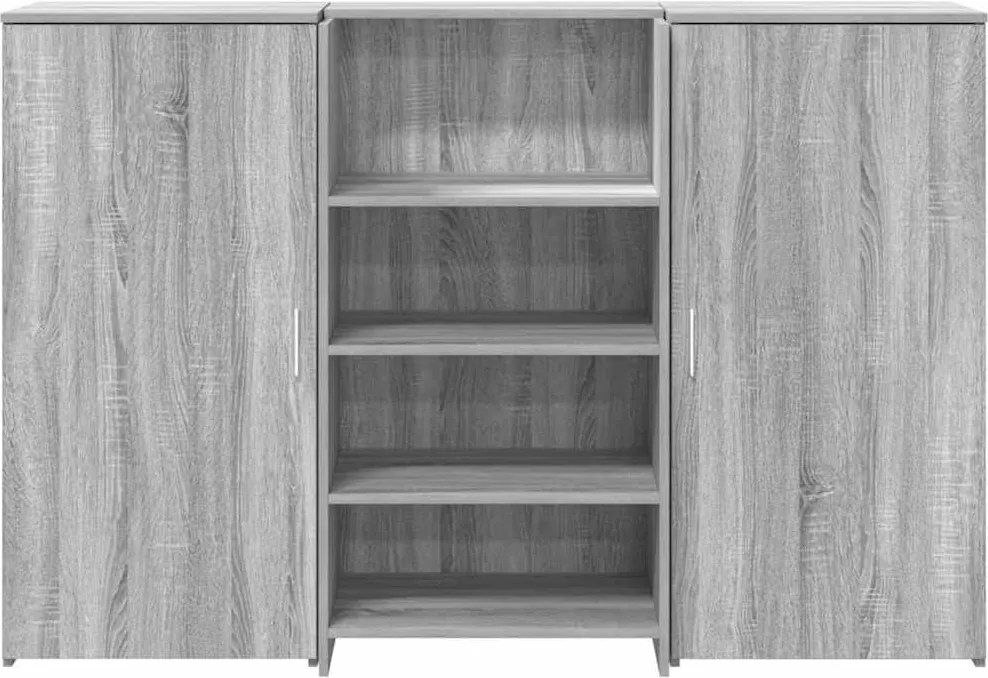 Recepční stůl hnědý dub 155x50x103,5 cm kompozitní dřevo 3324201