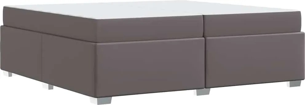 Rám postele Šedá 200 x 200 cm PVC 3399252