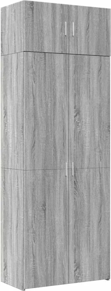 Úzká úložná šedá sonoma 80x42,5x225 cm kompozitní dřevo 3281355