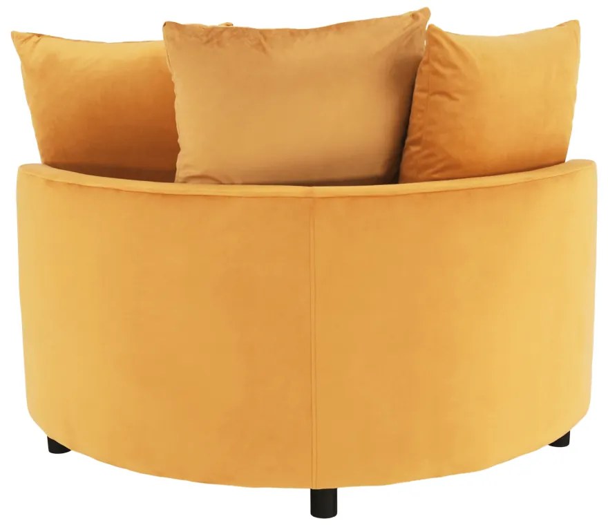 Designové křeslo SALOTO — látka, žlutá